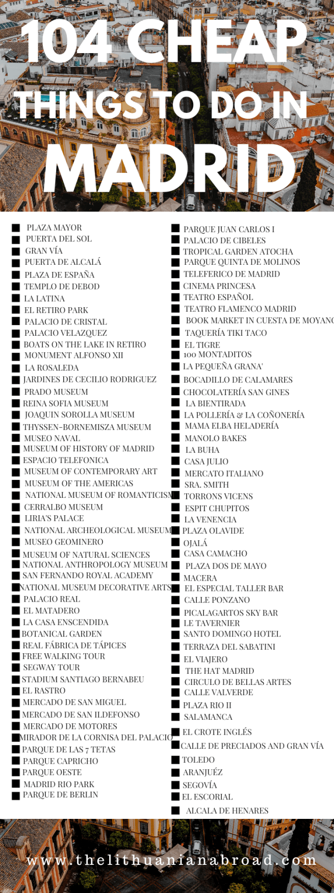 104 Cheap or Free Things to do in Madrid! - Spain with Gabi