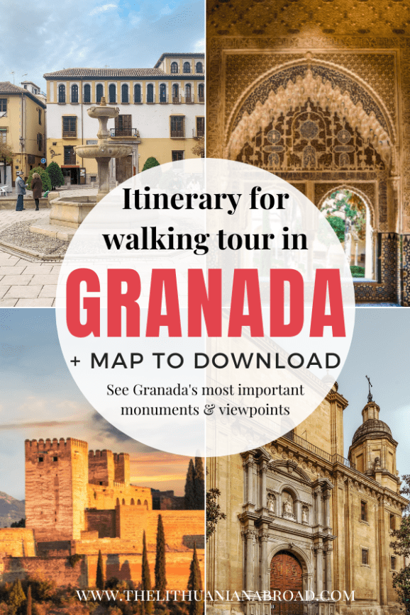 The best self-guided walking tour of Granada + map to download!